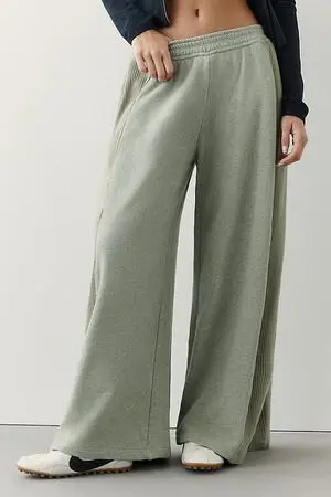 Daily Practice Mixed It Up 100% Cotton High Rise Wide Leg Pants