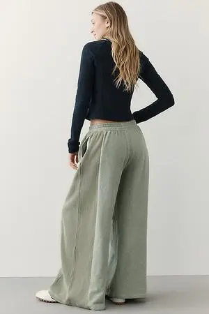 Daily Practice Mixed It Up 100% Cotton High Rise Wide Leg Pants