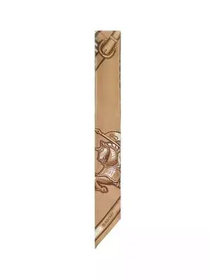 Burberry Skinny Knight Graphic Silk Scarf