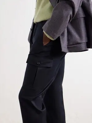 SLOWEAR Incotex Tapered Wool-blend Flannel Cargo Trousers