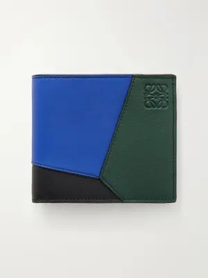 Loewe Puzzle Edge Anagram-embossed Colour-block Leather Bifold Wallet - Multi