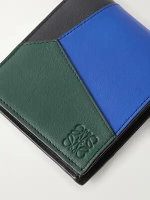 Loewe Puzzle Edge Anagram-embossed Colour-block Leather Bifold Wallet