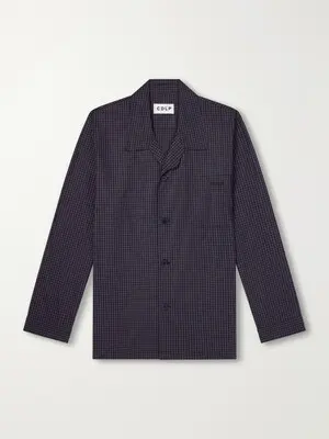 CDLP Logo-embroidered Checked Organic Cotton-poplin Pyjama Shirt - Multi