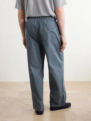 CDLP Straight-leg Striped Organic Cotton Pyjama Trousers
