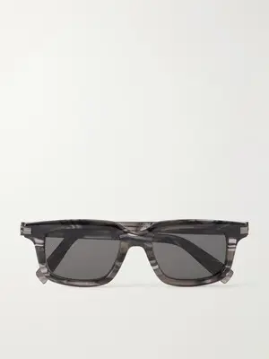 Zegna Square-frame Acetate Sunglasses - Black