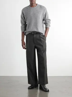 FRAME Waffle-knit Wool And Cashmere-blend Sweater