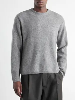 FRAME Waffle-knit Wool And Cashmere-blend Sweater