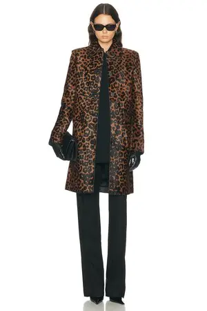 TOTEME Pony Hair Coat In Brown - Leopard