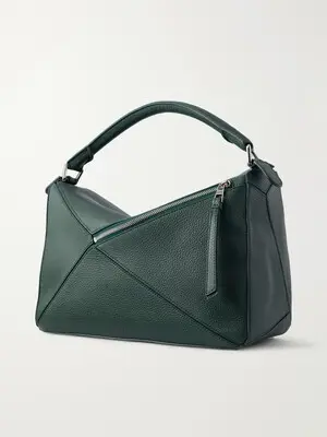 Loewe Puzzle Edge Large Logo-debossed Full-grain Leather Messenger Bag