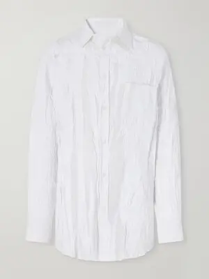 MAISON MARGIELA Bianchetto-printed Satin Shirt - White