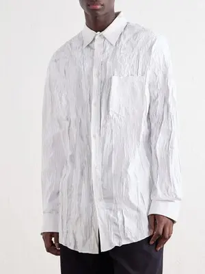 MAISON MARGIELA Bianchetto-printed Satin Shirt