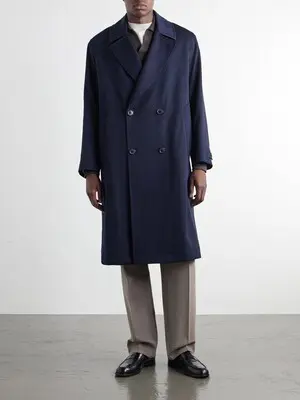 Paul Smith Double-breasted Wool-twill Coat