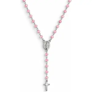 LENI JAMES The Amelia Chalcedony Rosary Necklace