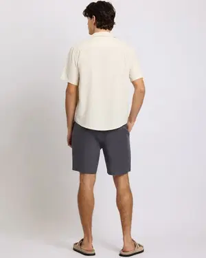 Onia Pinstripe Convertible Vacation Shirt