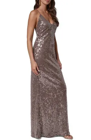 Donna Karan New York V-neck A-line Gown