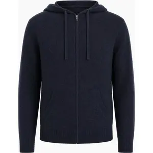 Onia 100% Cashmere Hoodie Zip Up - Midnight