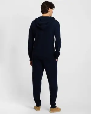 Onia 100% Cashmere Hoodie Zip Up - Midnight