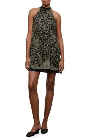 Staud Amie Velvet Halter Dress - Prowl