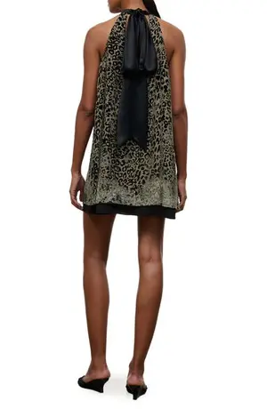 Staud Amie Velvet Halter Dress