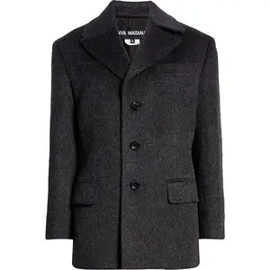 Junya Watanabe Shaggy Mohair & Wool Blend Coat - Grey