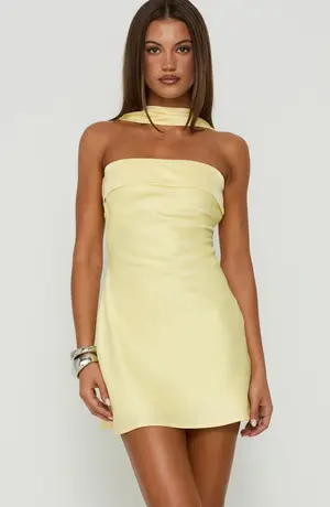 Princess Polly Declynne Strapless Scarf Detail Minidress