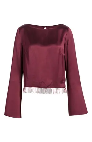 Hill House Home The Eliza Fringe Satin Top
