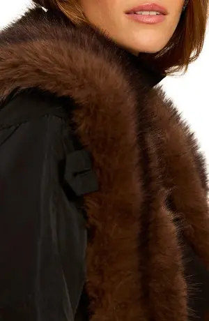 Sanctuary Allure Faux Fur Collar Jacket