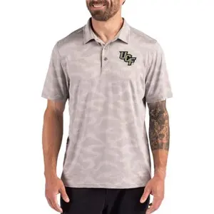 Cutter & Buck Ucf Knights Coastline Recycled Double-peached Camo Polo - Gray