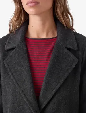 Koton Belted Lapel Wool Blend Oversized Coat