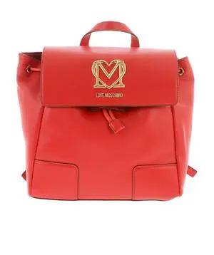 Moschino Logo-plaque Backpack - Red