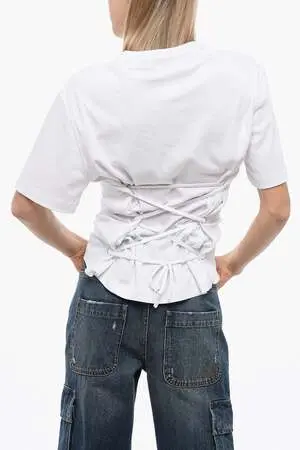 John Richmond Tomiok Back-lace T-shirt