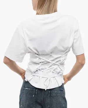John Richmond Tomiok Back-lace T-shirt
