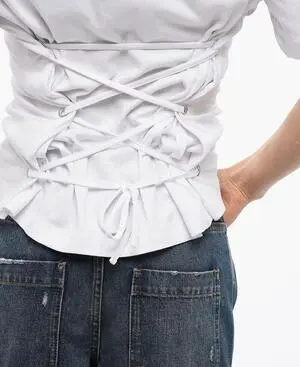 John Richmond Tomiok Back-lace T-shirt