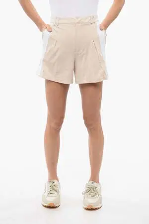 John Richmond Side-stripe Pleated Shorts - Beige