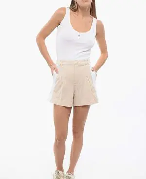 John Richmond Side-stripe Pleated Shorts