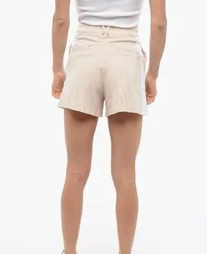 John Richmond Side-stripe Pleated Shorts