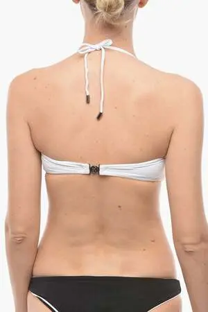 Karl Lagerfeld Logo-print Bikini Top