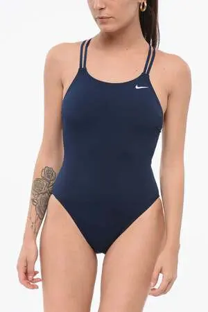 Nike Crossed-strap One-piece Swimsuit - Blue