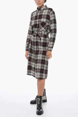 Woolrich Heritage Gauze Belted Shirt Dress - Multicolor