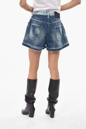 Dsquared2 High-rise Distressed Shorts