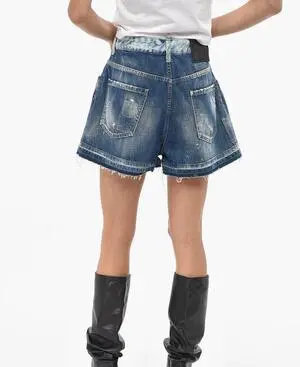 Dsquared2 High-rise Distressed Shorts