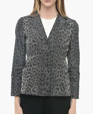 Dior Unlined Silk Blazer With Animalier Print