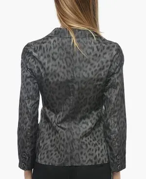 Dior Unlined Silk Blazer With Animalier Print