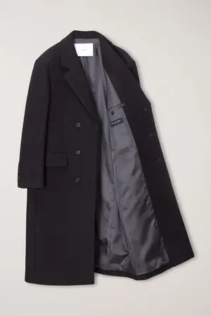DUNST Boxy Tailored Coat - Black