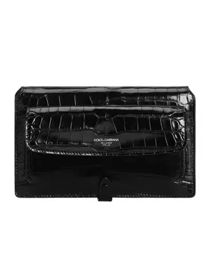 Dolce & Gabbana Dolce Gabbana Embossed Mini Crossbody Bag - Black