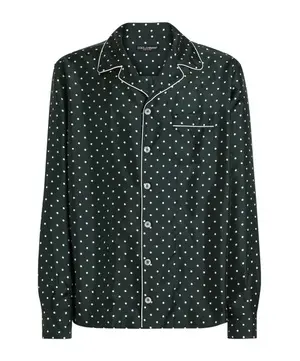 Dolce & Gabbana Polka-dot-print Silk Twill Hawaii Shirt - Black