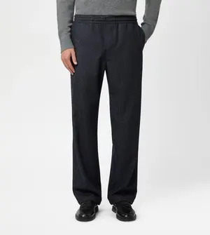 TOD'S Trousers In Wool Denim With Drawstring