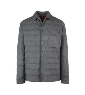 TOD'S Spiga Shirt Jacket In Pashmy Suede