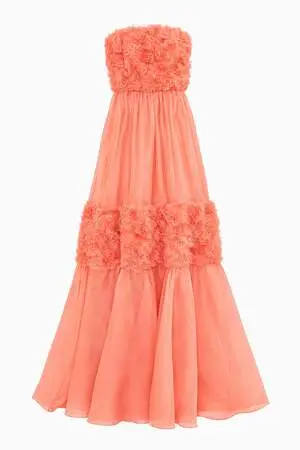 Ulla Johnson Blythe Strapless Ruffled Gown