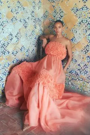 Ulla Johnson Blythe Strapless Ruffled Gown